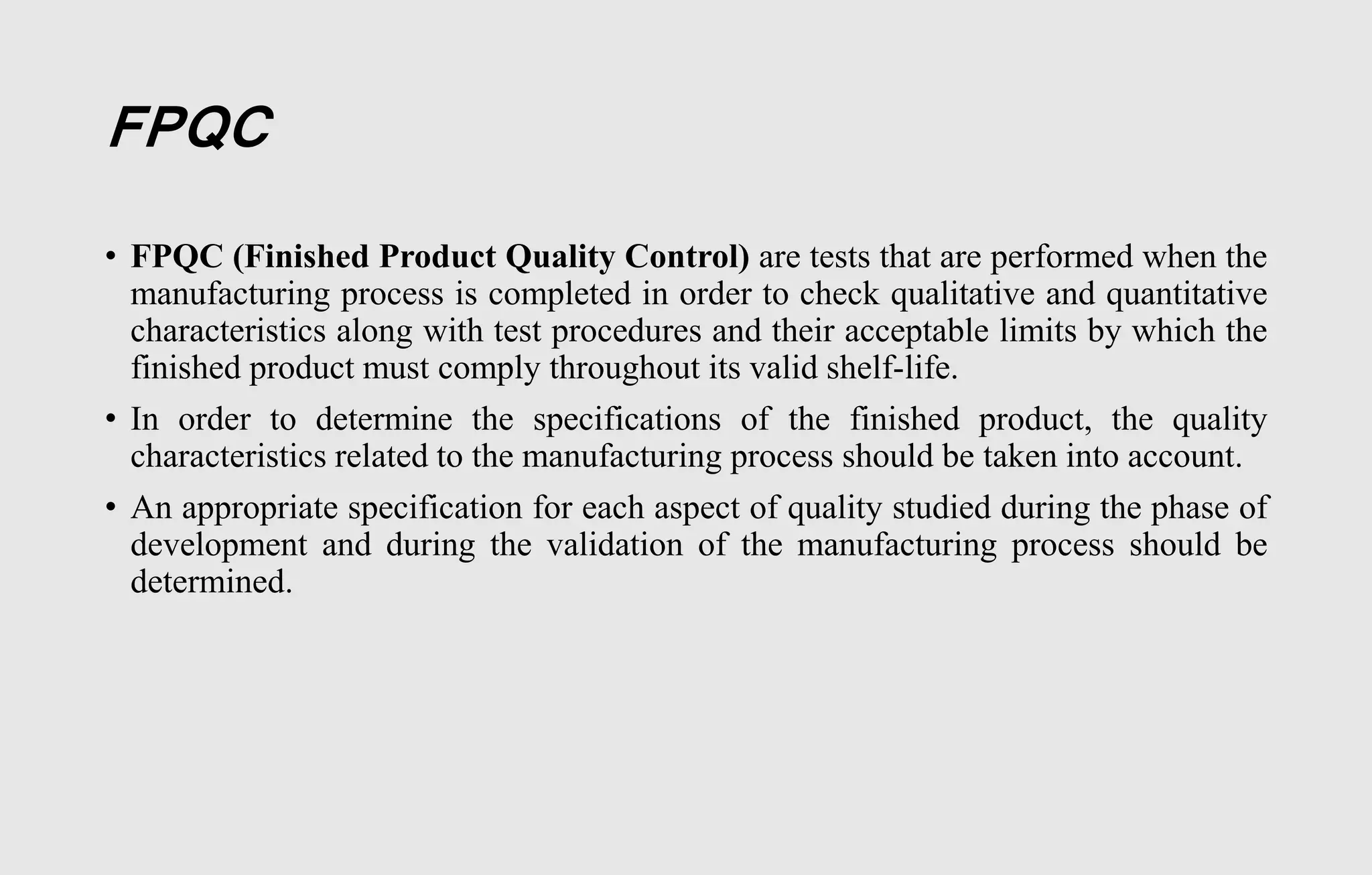 IPQC & FPQC tests for creams | PPTX