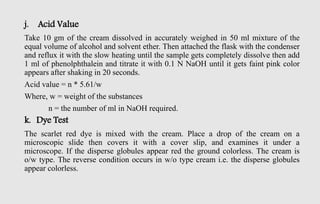 IPQC & FPQC tests for creams | PPTX