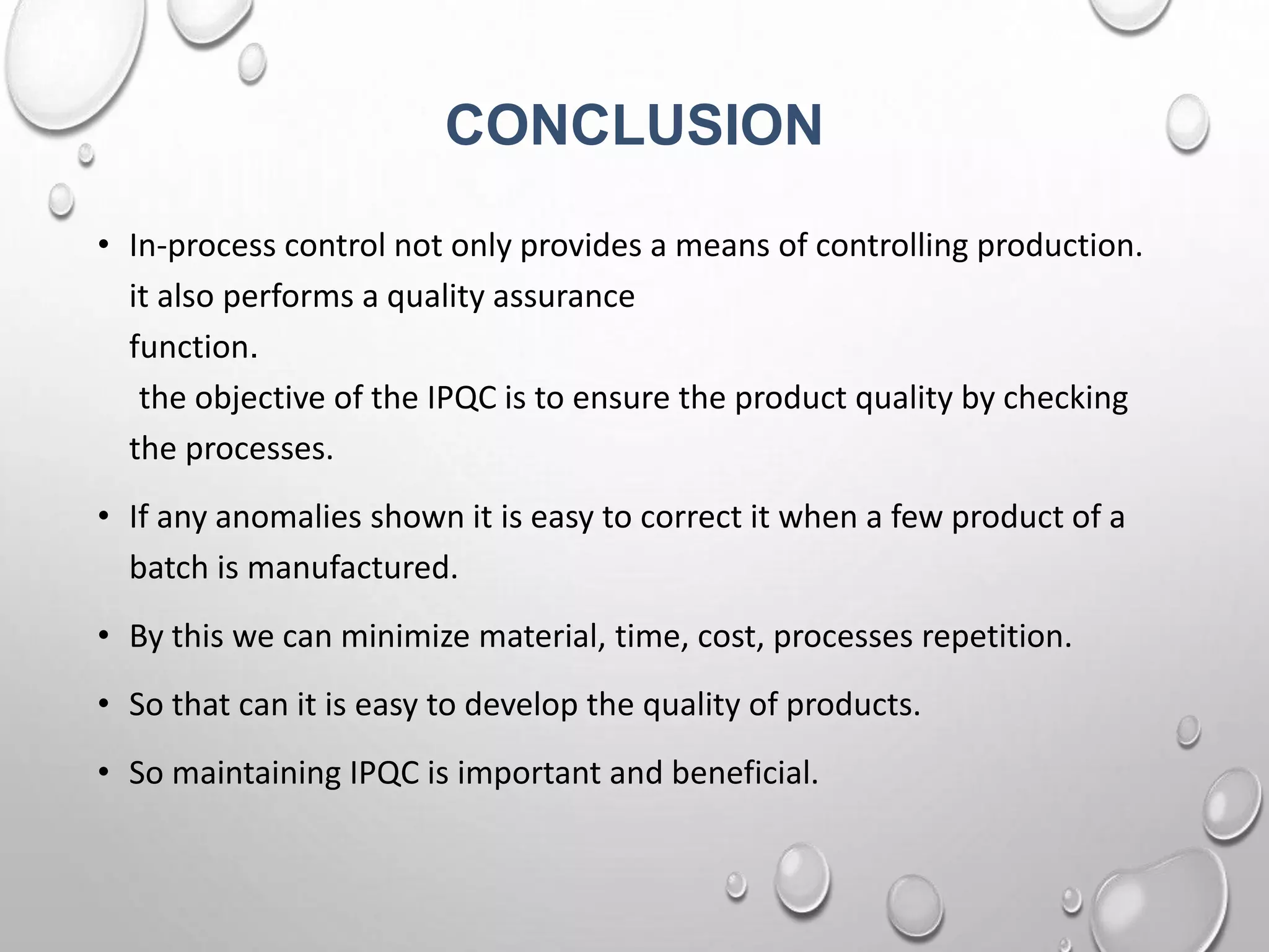 In Process Quality Control (IPQC) of pharmaceutical dosage form in ...