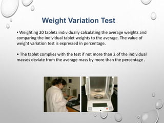 In Process Quality Control (IPQC) of pharmaceutical dosage form in ...