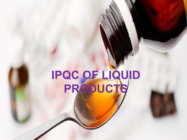 In Process Quality Control (IPQC) of pharmaceutical dosage form in ...