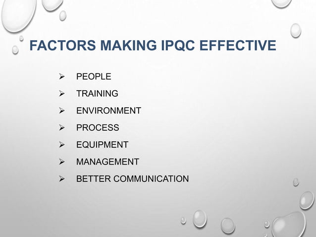 In Process Quality Control (IPQC) of pharmaceutical dosage form in Pharmaceutical Industry | PPTX