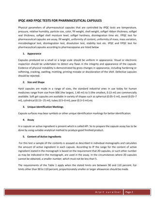 Ipqc of capsule | PDF