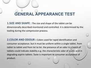 IPQC of dosage form in pharmaceutical industry | PPTX