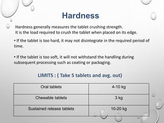 IPQC of dosage form in pharmaceutical industry | PPTX