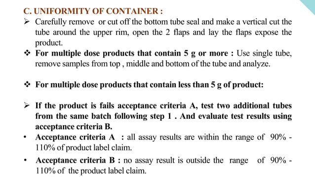 IPQC and FPQC test for semi solids dosage form....pptx | Skin and ...