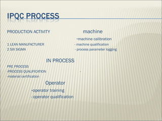 Ipqc presentation | PPT