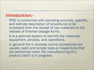Ipqc presentation | PPT