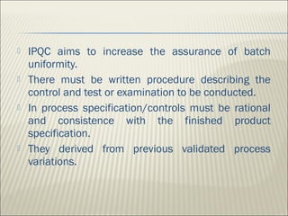 Ipqc presentation | PPT