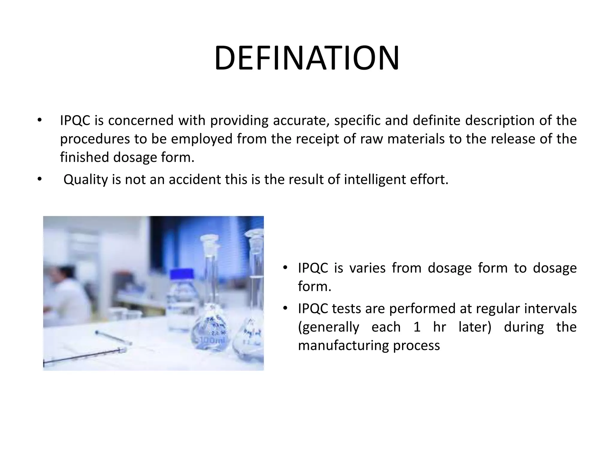 Ipqc test of tablet | PPTX