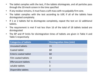 Ipqc test of tablet | PPTX