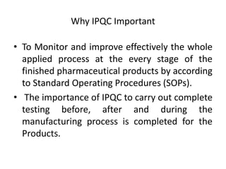 Ipqc test of tablet | PPTX