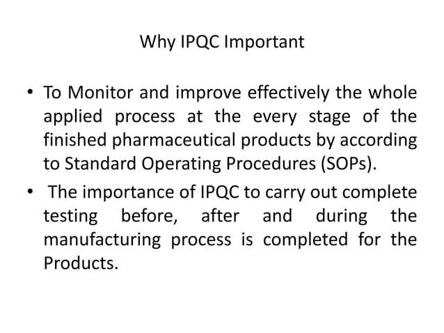 Ipqc test of tablet | PPTX