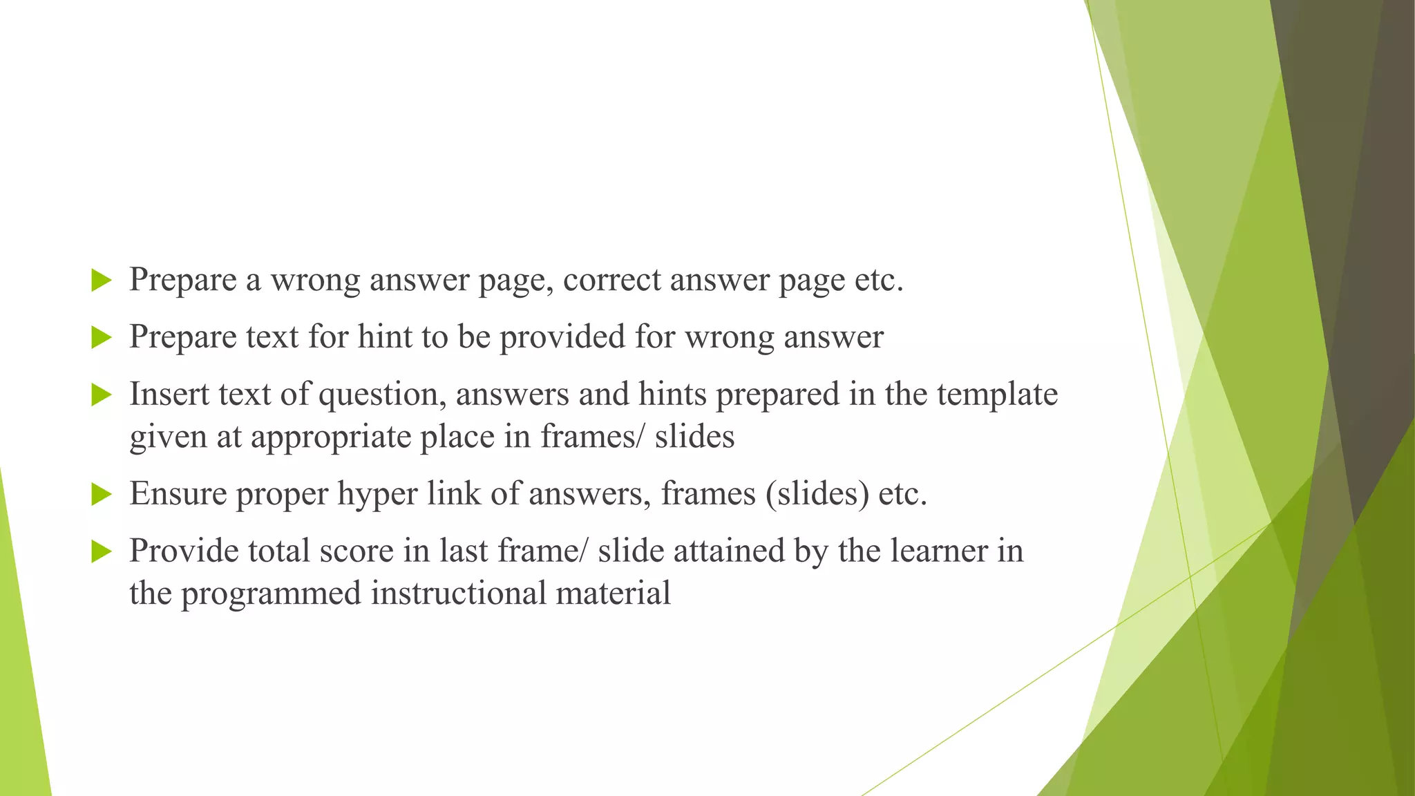 Making Programed Learning material | PPT