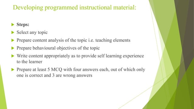 Making Programed Learning material | PPT