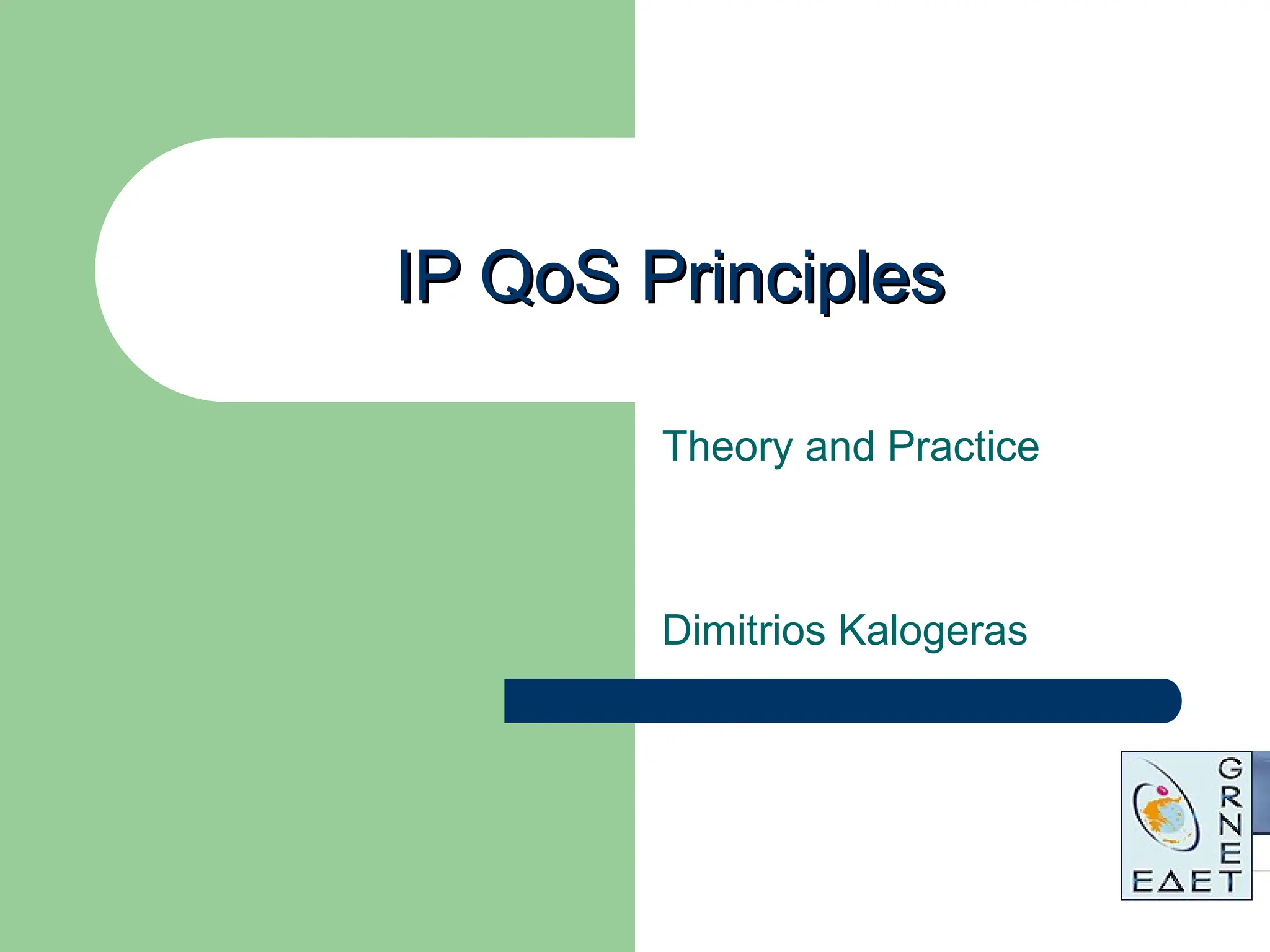 IP QoS Principles and Quality of Service (QoS) classifies network traffic | PPT