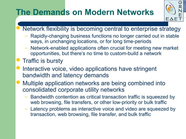 IP QoS Principles and Quality of Service (QoS) classifies network ...