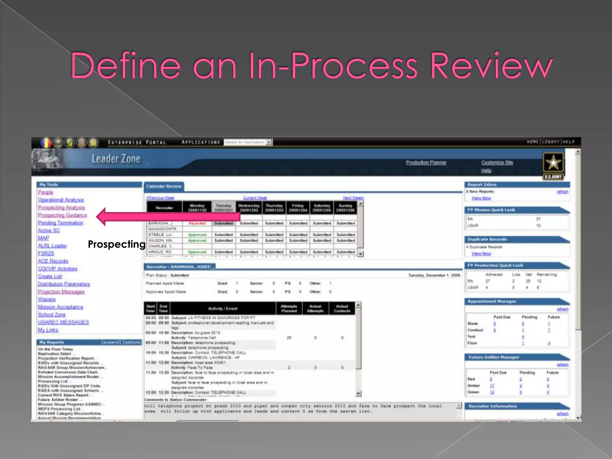 In-Process Review (LZ) | PPTX