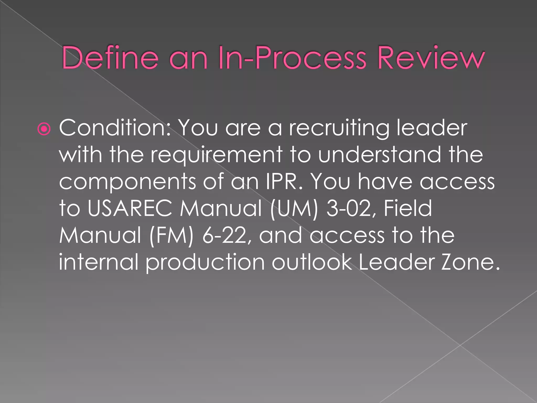 In-Process Review (LZ) | PPTX