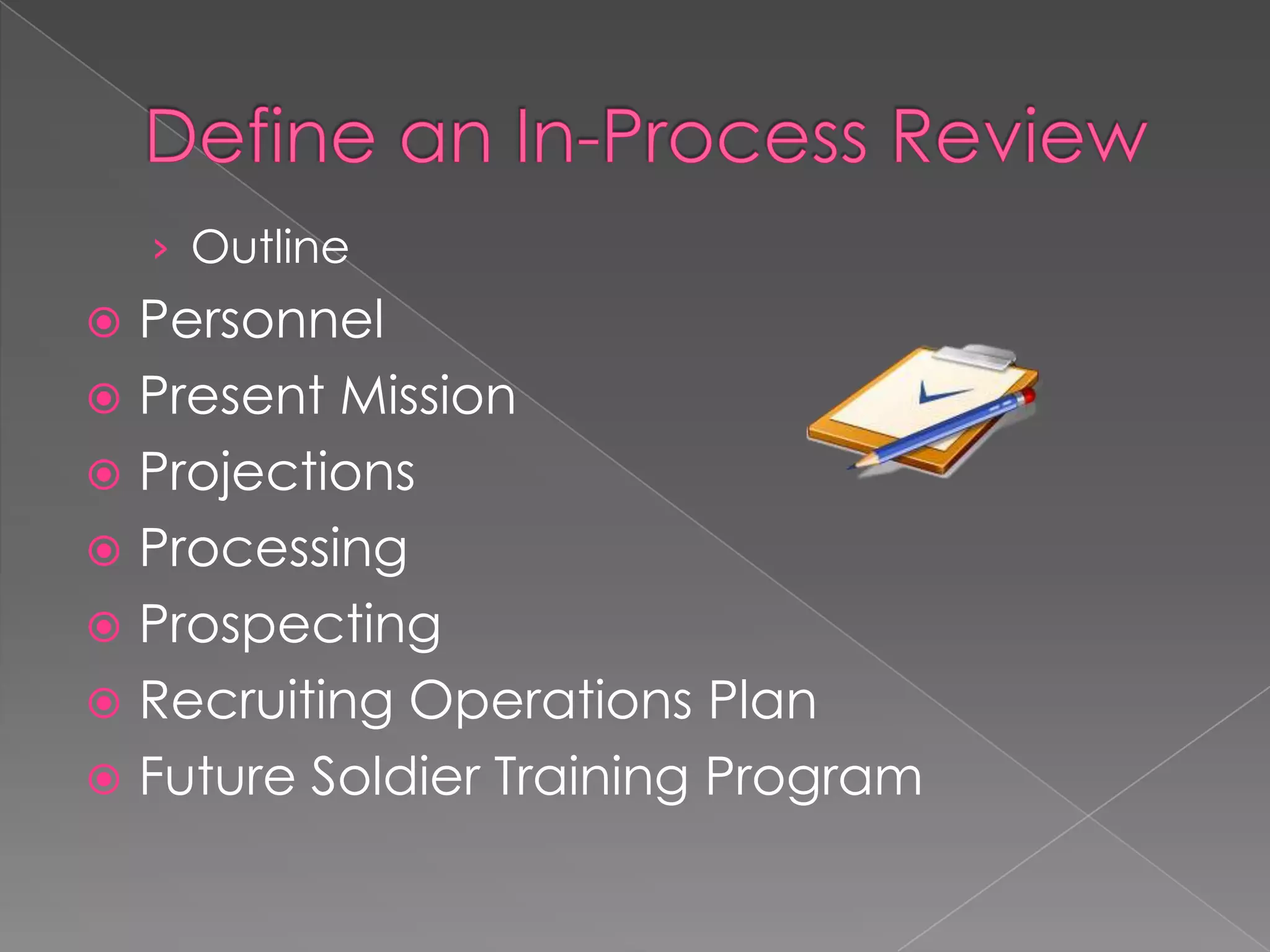 In-Process Review (LZ) | PPTX