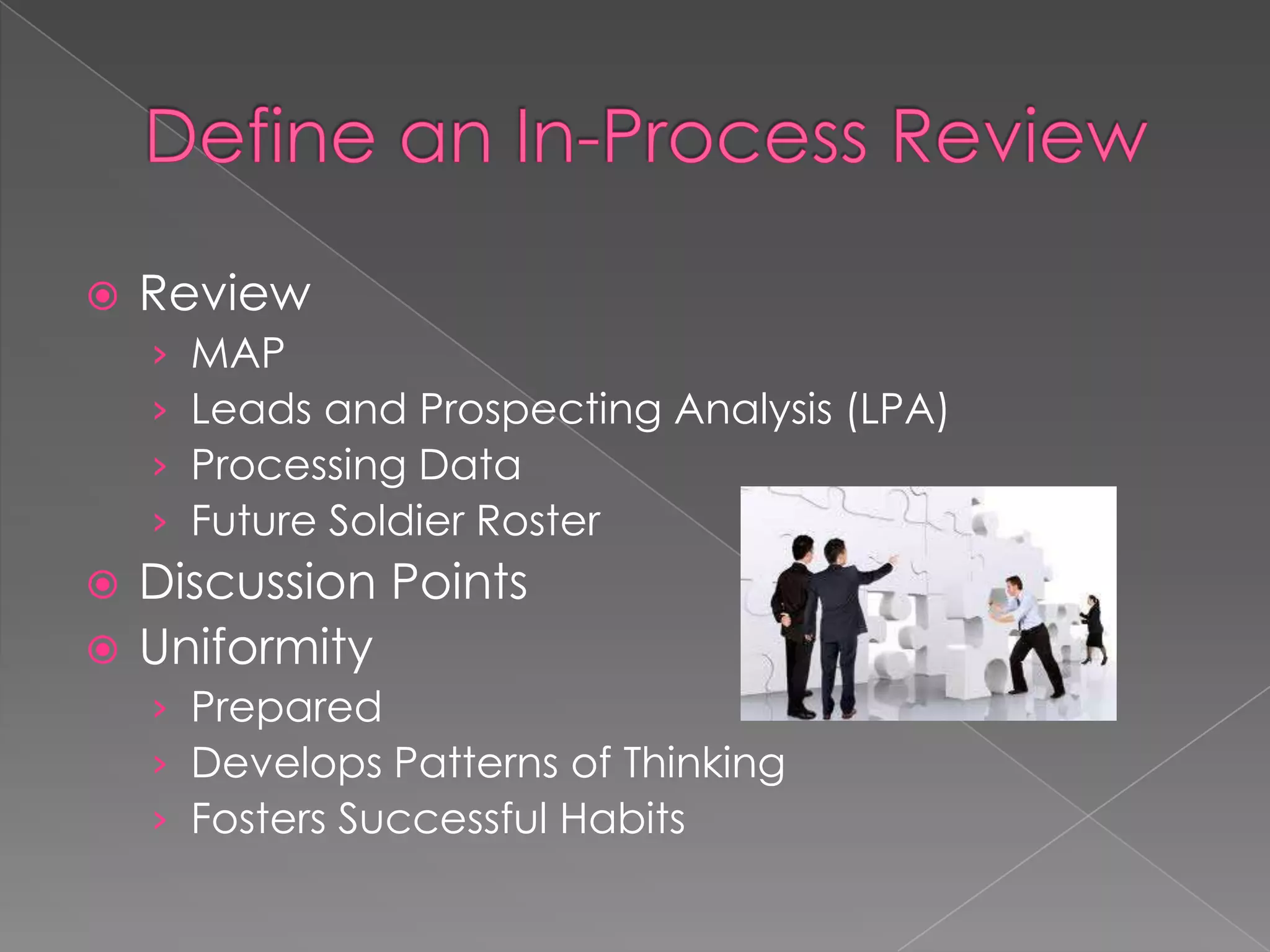 In-Process Review (LZ) | PPTX