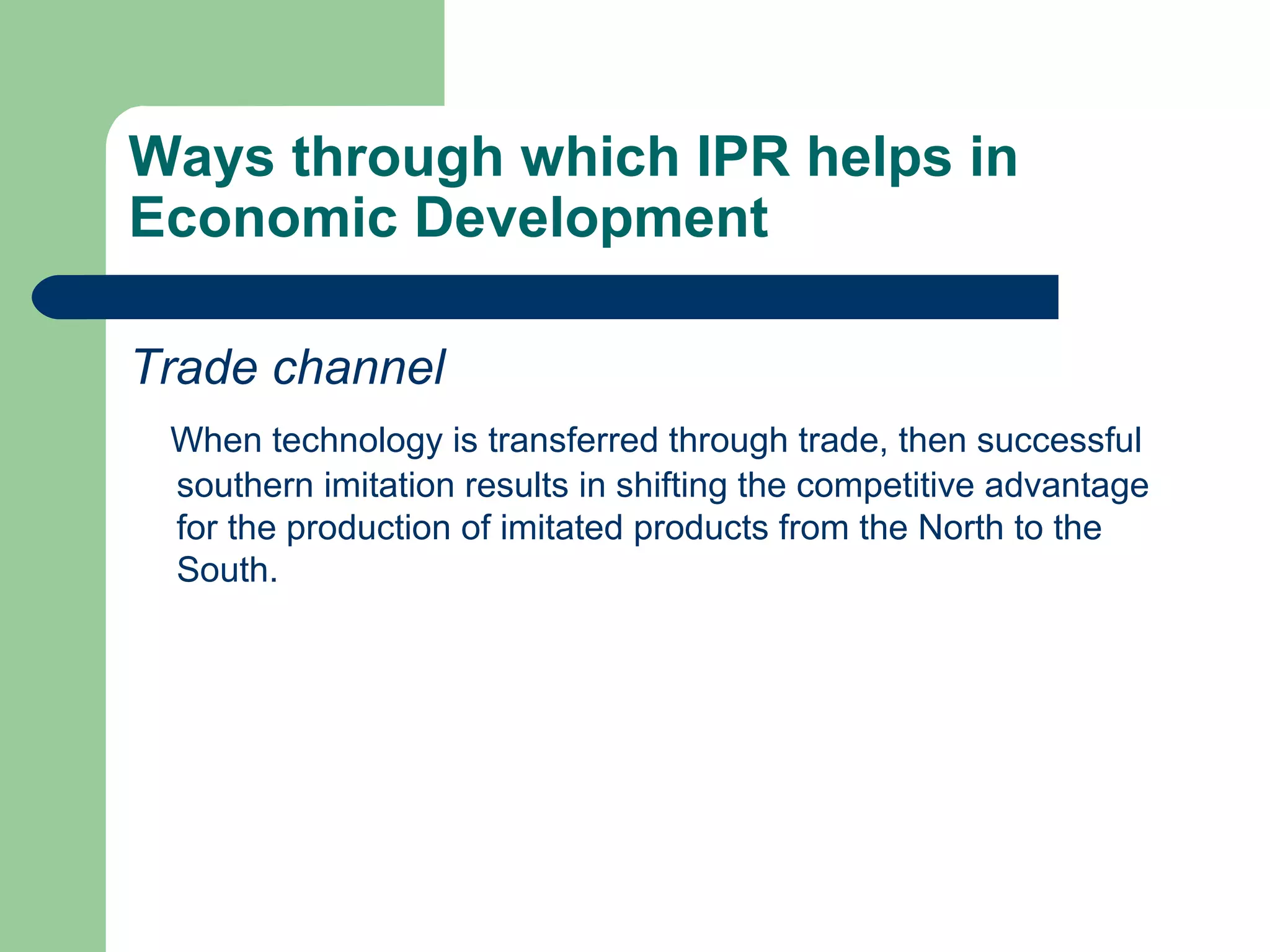 IPR and Economic Development | PPT