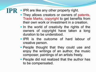 IPR Issues | PPTX