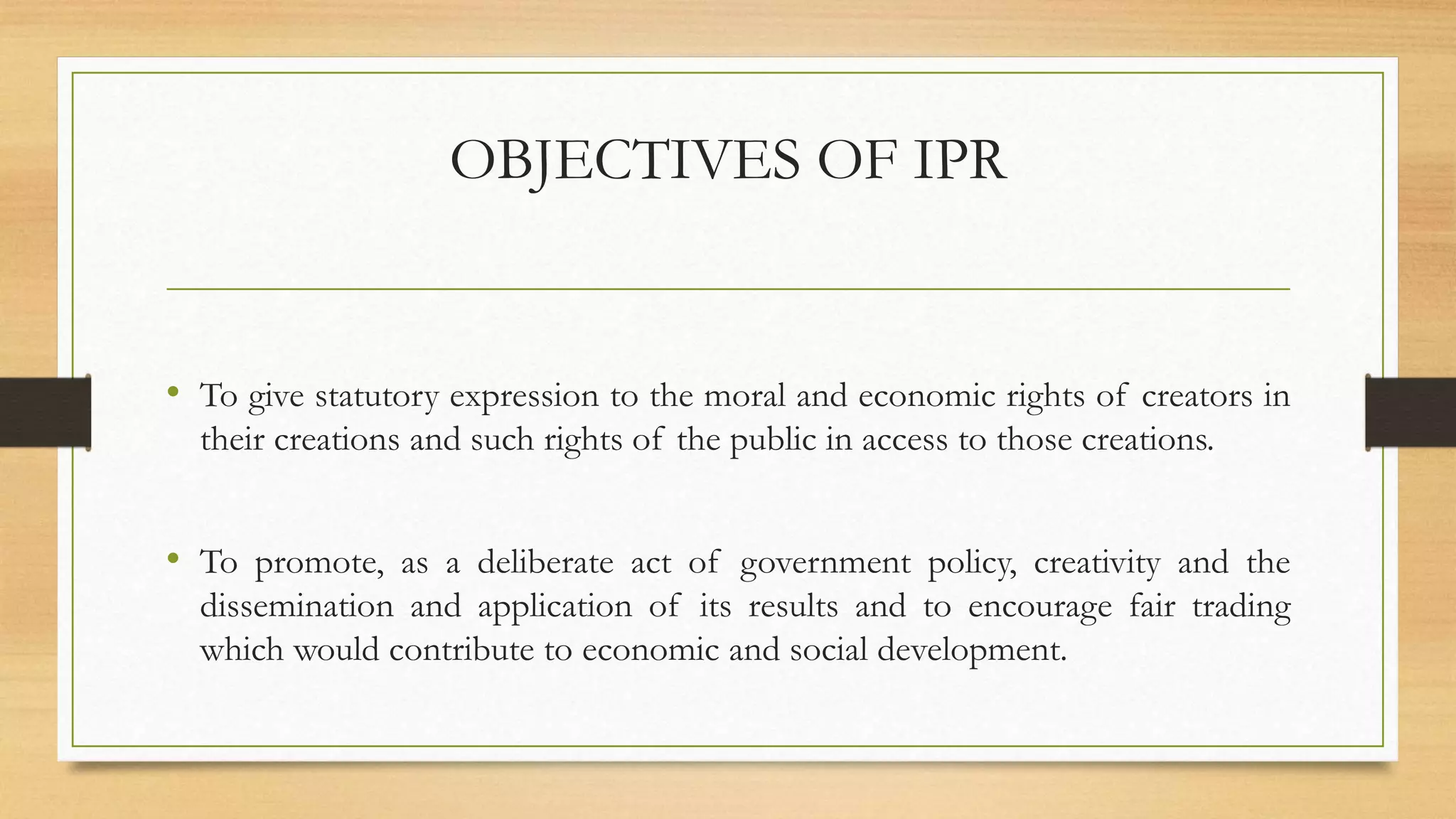IPR ( Intellectual property right ) | PPTX