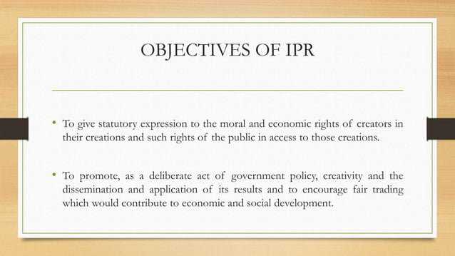 IPR ( Intellectual property right ) | PPTX | Desktop Publishing ...