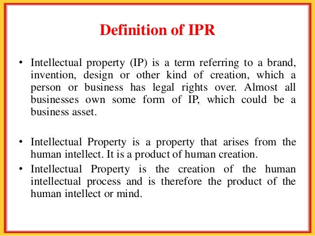 Intellectual Property rights