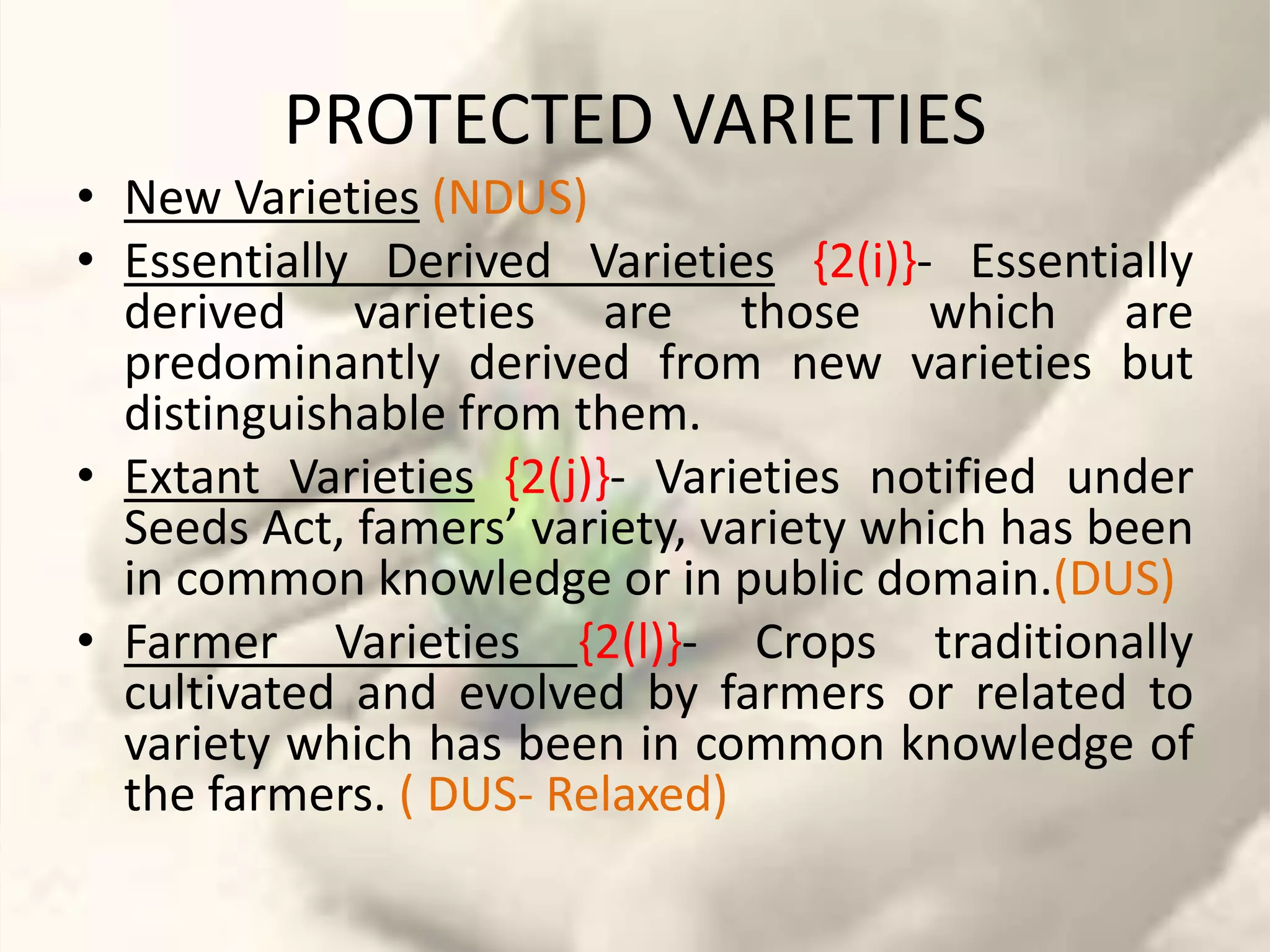 Plant variety and Protection | PPTX