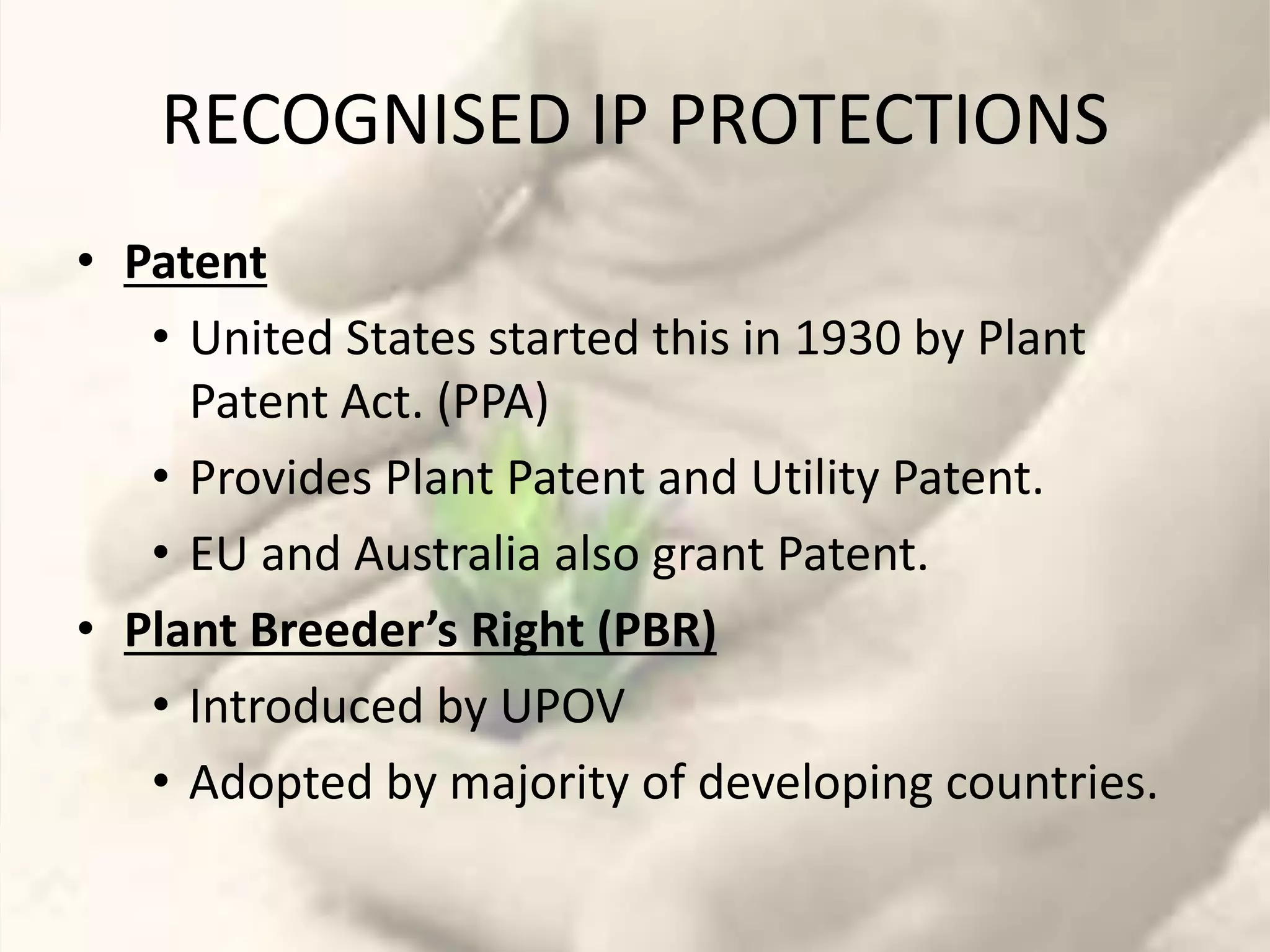 Plant variety and Protection | PPTX