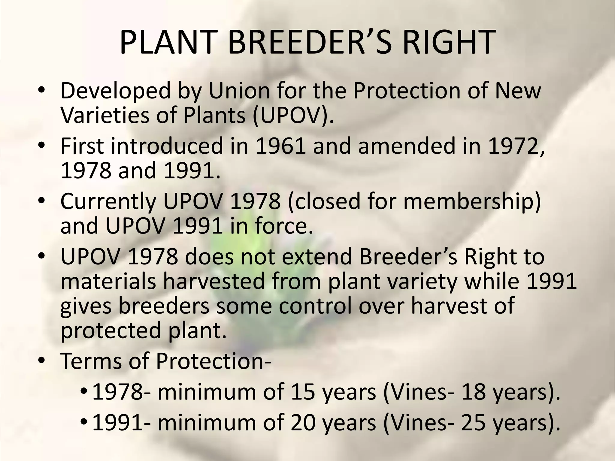 Plant variety and Protection | PPTX