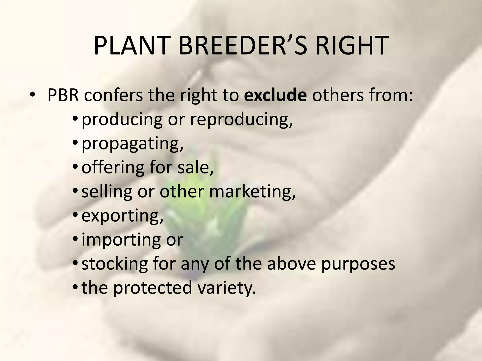 Plant variety and Protection | PPTX