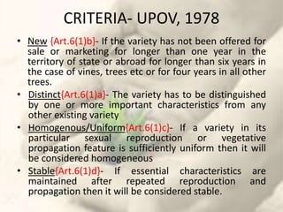 Plant variety and Protection | PPTX