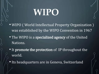 IPR INTELLECTUAL PROPERTY RIGHTS | PPTX | Industrial Property | Real Estate