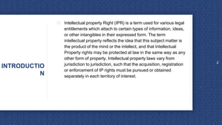 INTELLECTUAL PROPERTY RIGHTS | PPTX