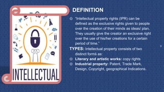 INTELLECTUAL PROPERTY RIGHTS | PPTX