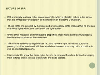Intellectual Property Rights/ IPR | PPTX