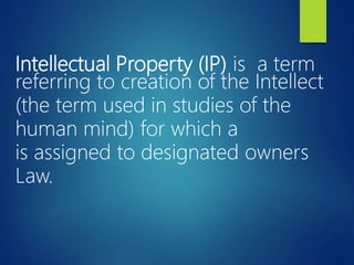 Intellectual property rights | PPTX