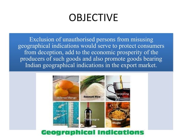 Salient features of Geographical Indications of Goods (Registration and ...