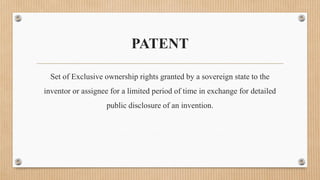 Intellectual Property Rights (IPR) - An overview | PDF