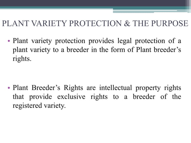 plant variety protection and farmer act | PPT
