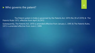 FILING OF PATENT AND ESSENTIAL ELEMENTS OF PATENTING | PPTX