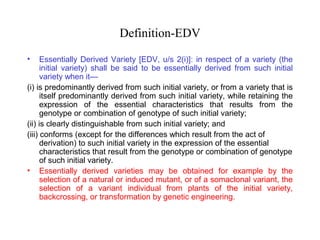 An Overview of IPRs in Indian Agriculture | PPT