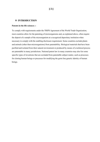 BIOTECHNOLOGY PATENTS – STATUS OF PROTECTION | PDF