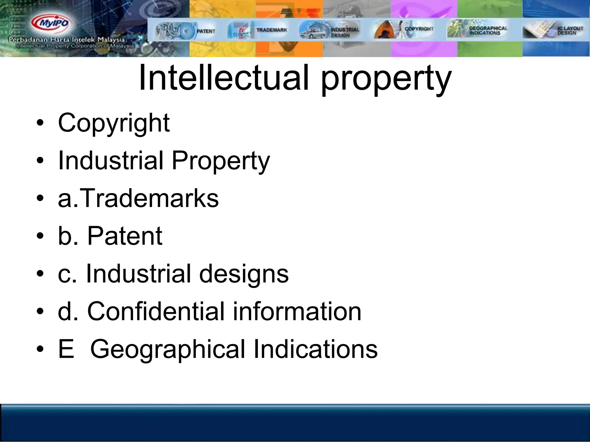 Intellectual property Rights, different types of IPR | PPT