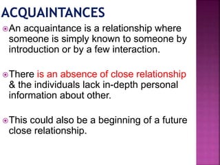 INTERPERSONAL RELATIONSHIPS | PPTX