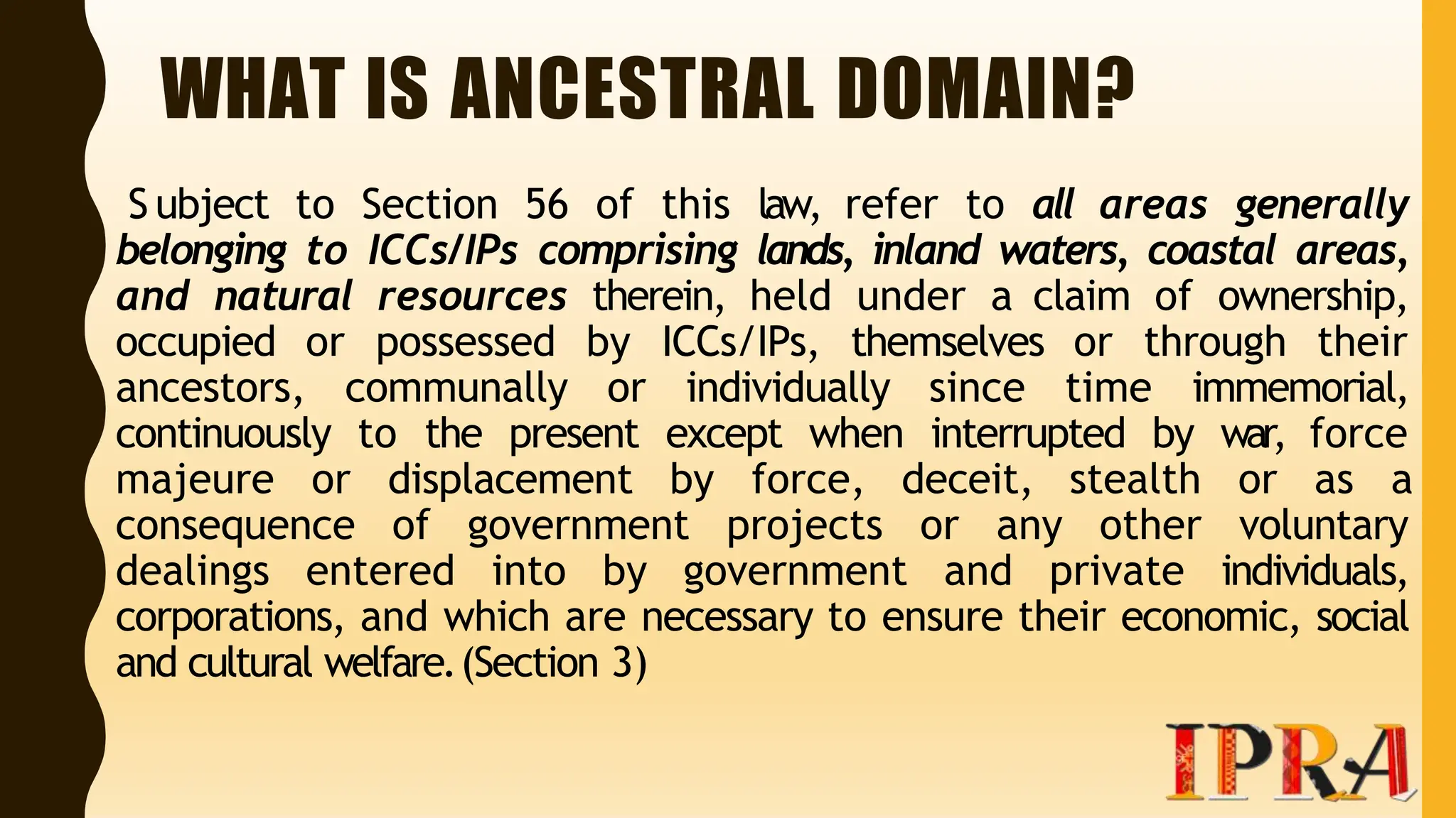Salient Features of the RA 8371 or Indigenous Peoples Republic Act of ...