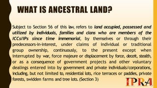 Salient Features of the RA 8371 or Indigenous Peoples Republic Act of ...